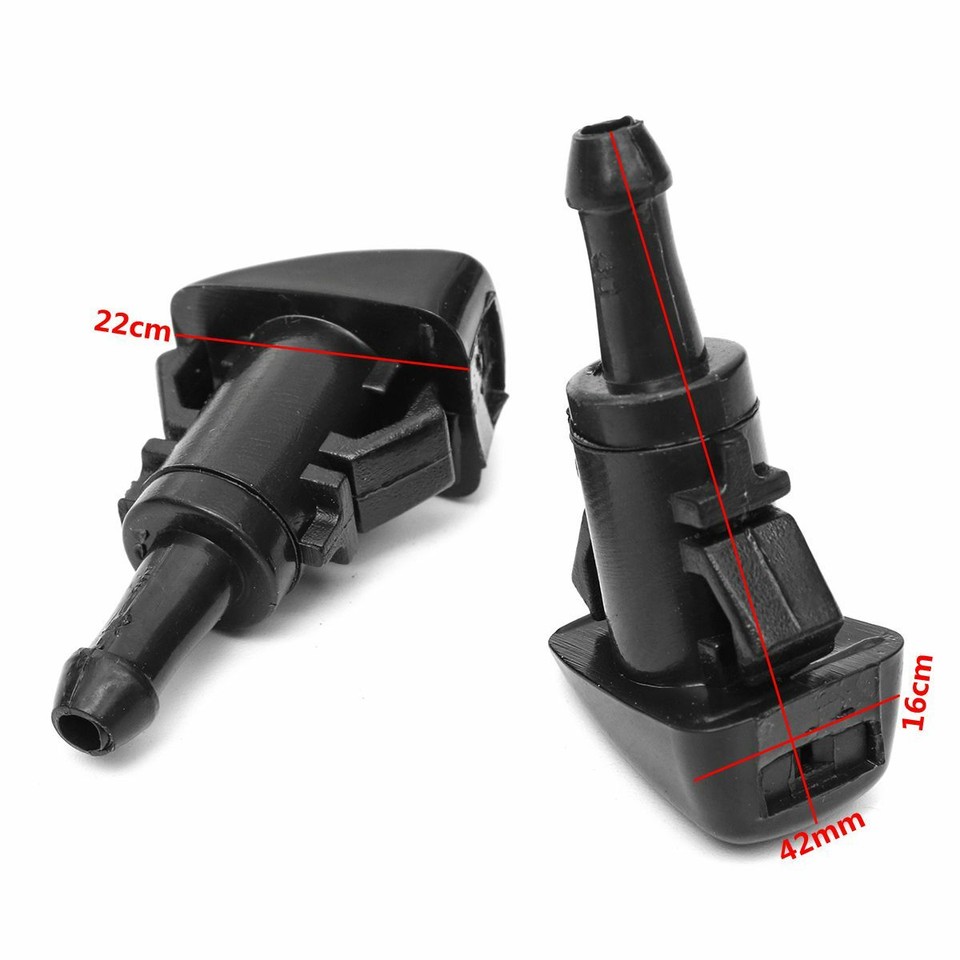 For Dodge Caliber 2007-12 Windshied Wiper Washer Nozzle Spray Black ...