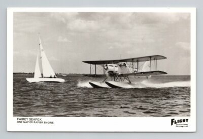 AIRPLANE RPPC Fairey Seafox 1 Napier Rapier Engine Photo Vintage ...
