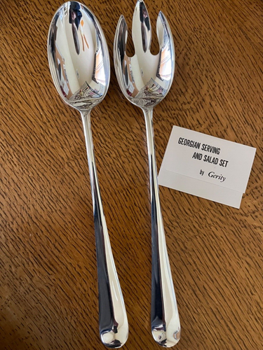 New Georgian Heavy Silver Plate Spoon and Fork Set by Gerity; | eBay