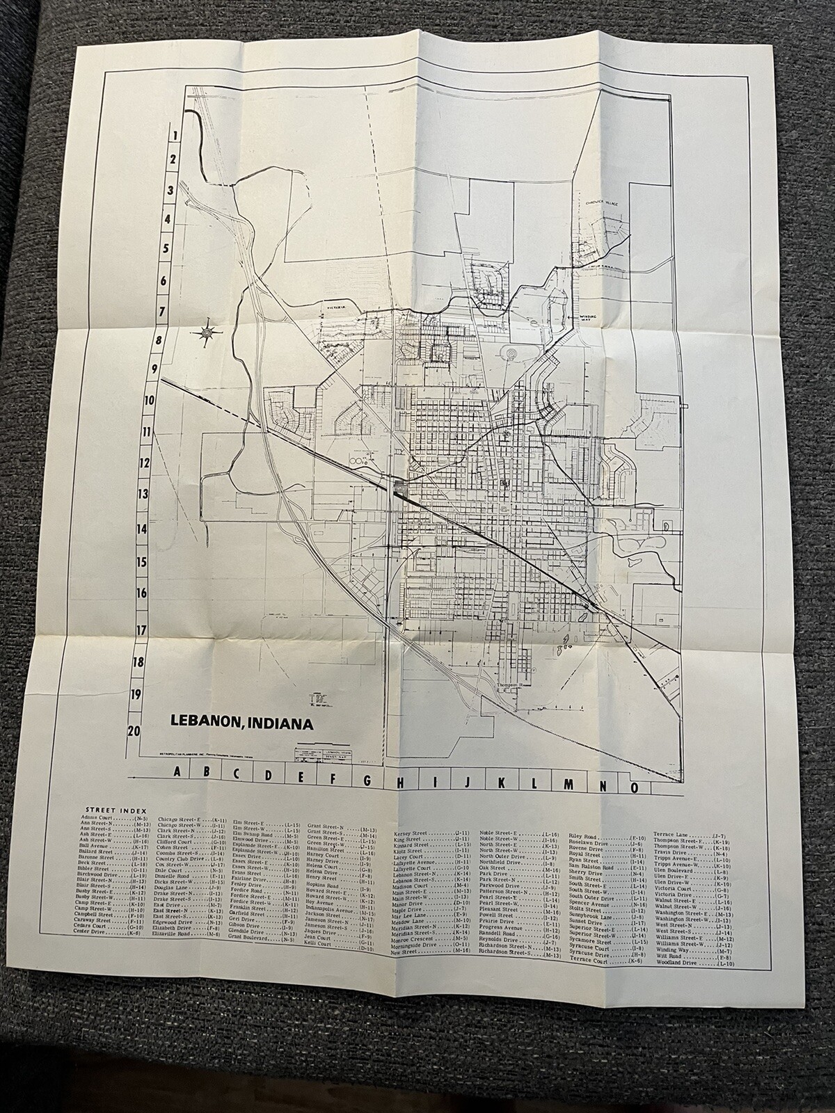 Vintage Plat Map Lebanon Indiana | eBay