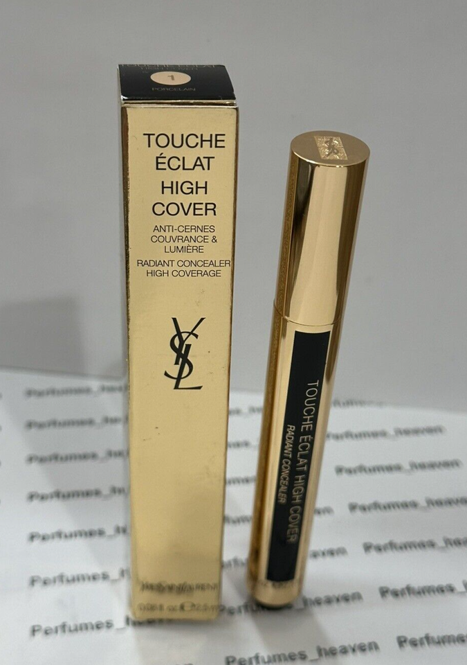YSL Touche Eclat High Cover Radiant Concealer #1 Porcelain Full Sz ...