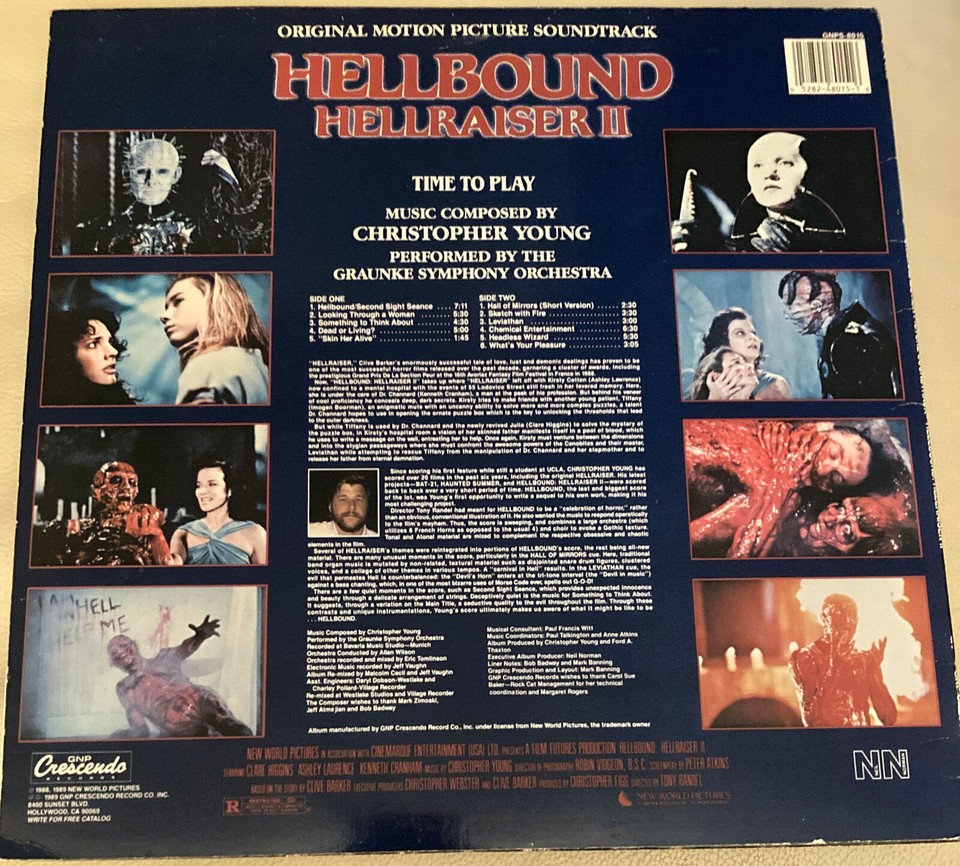 Orig.motion Pic.soundt Hellbound Hellraiser II 1989 LP Vinyl Album ...