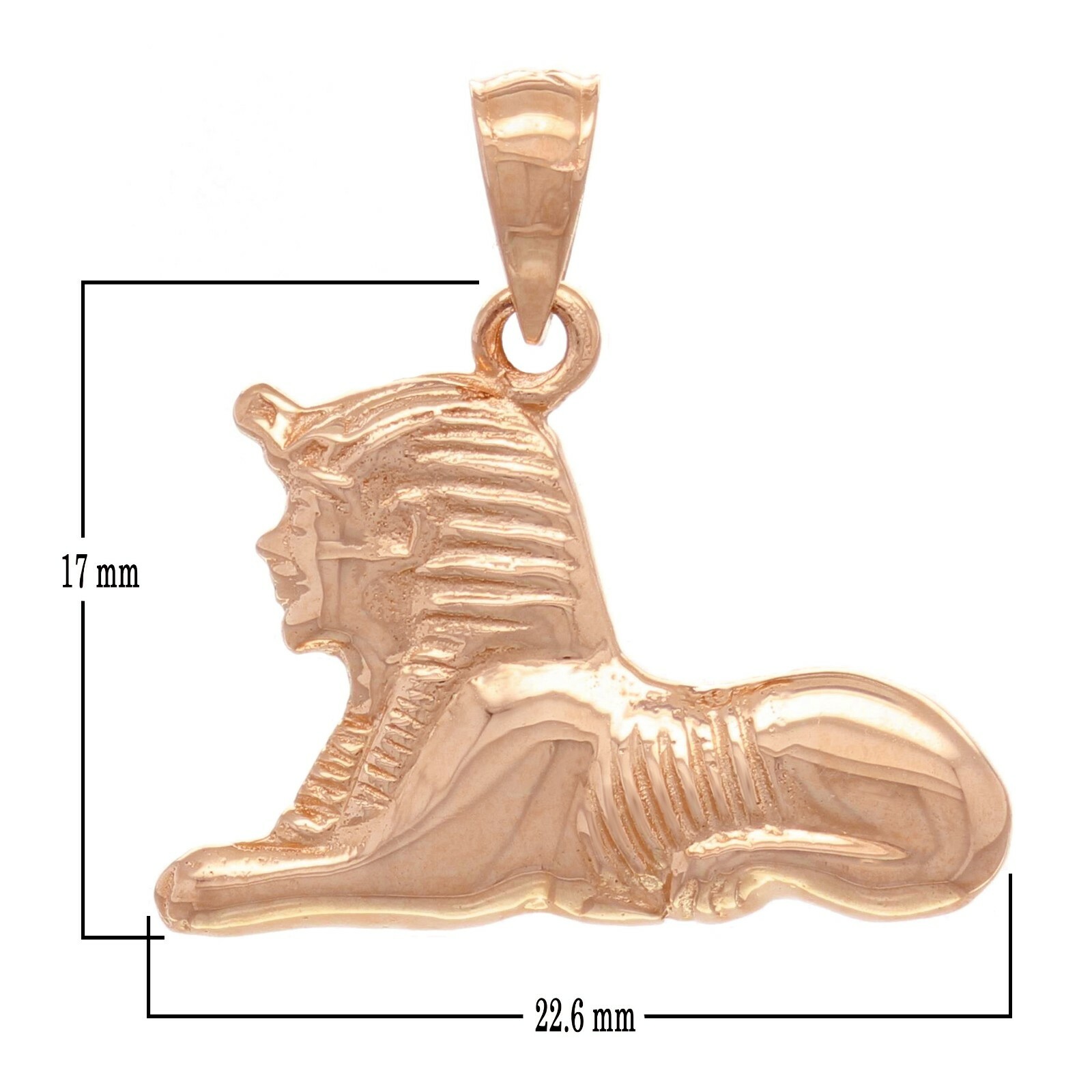 14k Rose Gold Solid Ancient Egypt THE SPHINX Charm Pendant 2.6 grams | eBay