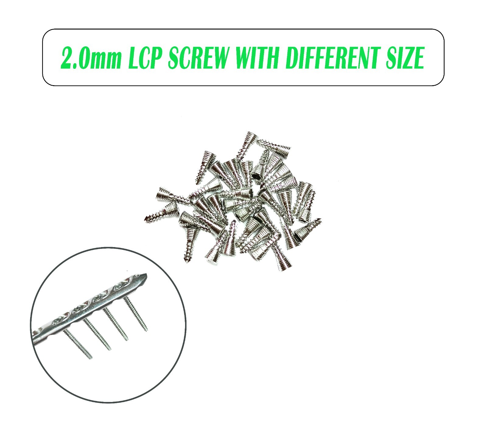 Veterinary 2.0mm LCP Screw Pack of 100pcs Stainless Steel. | eBay
