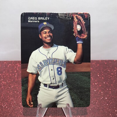 1990 Mother's Cookies Seattle Mariners Stadium Giveaway Greg Briley #14 ...
