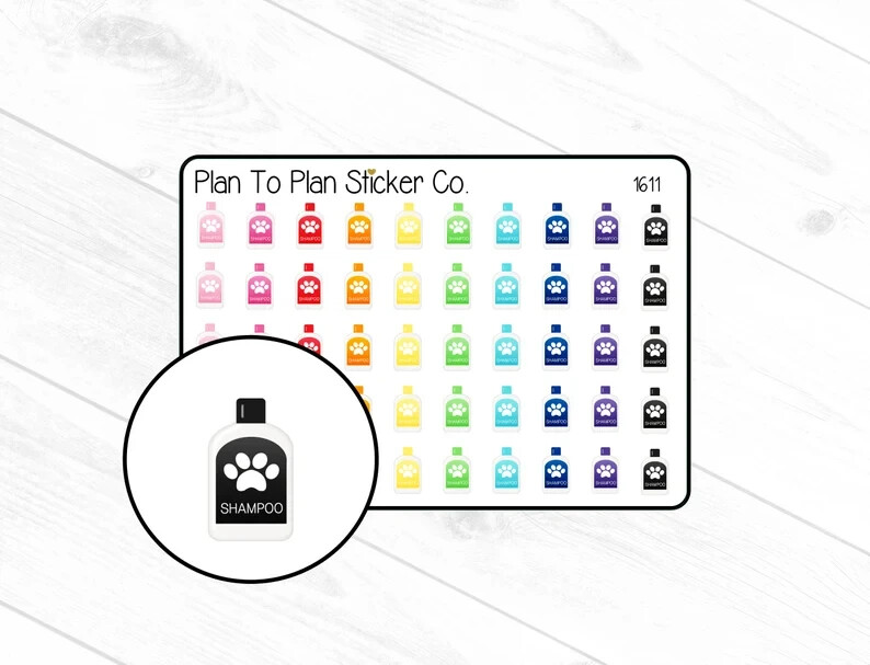 1611~~Pet Shampoo Planner Stickers. | eBay
