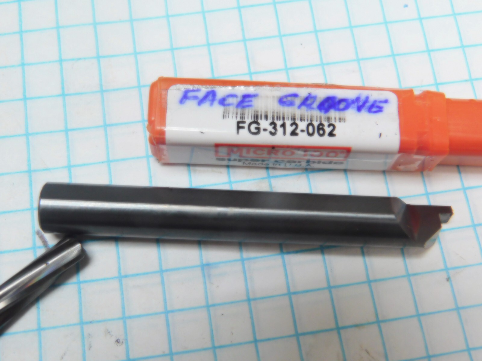 Micro 100 FG-312-062 5/16" Shank .062" Wide Carbide Face Grooving Tool ...