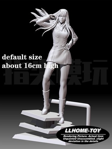 Anime Zero Two 02 Stand posture lovely Resin 3D Print GK Kit Figure ...
