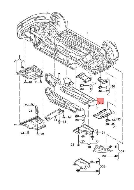 Genuine SKODA VW octavia Golf Sportsvan 5E3 5E5 5E6 Underbody Trim ...