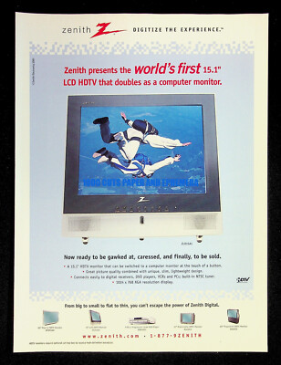 Zenith LCD TV Television 2002 Trade Print Magazine Ad Poster ADVERT | eBay