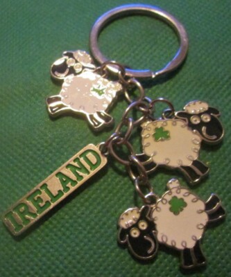 Souvenir IRELAND SHEEP dangling charms keyring key chain keychain | eBay