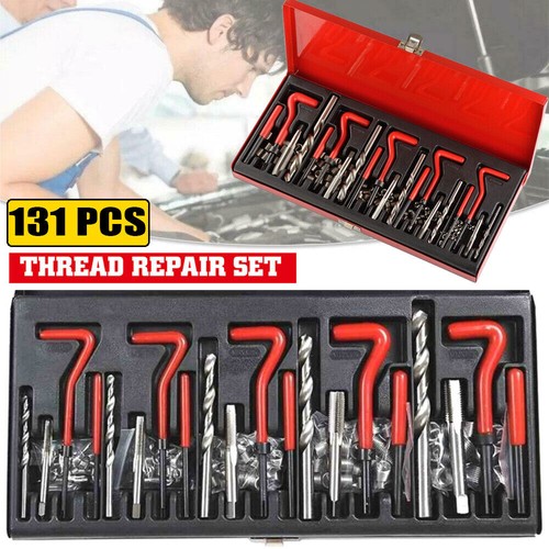 131pc Helicoil Type Thread Rethread Recoil Repair Kit Metric M5 M6 M8 ...
