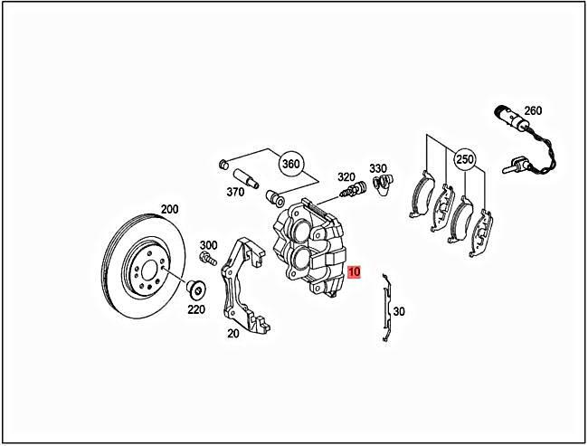 Genuine MERCEDES V251 S211 W164 W211 X164 Brake caliper 1644202383 | eBay