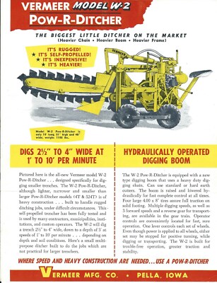 Equipment Data Sheet - Vermeer - W-2 - Pow-R-Ditcher - Brochure (E5364 ...