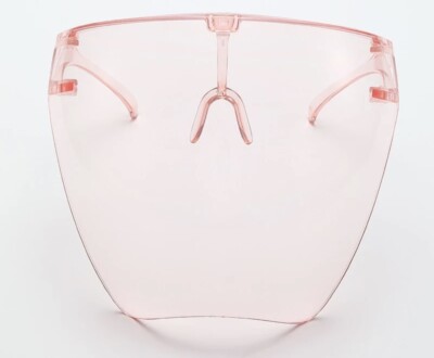 Pale Pink Face Shield Face Mask Transparent Reusable Glasses Visor Anti ...