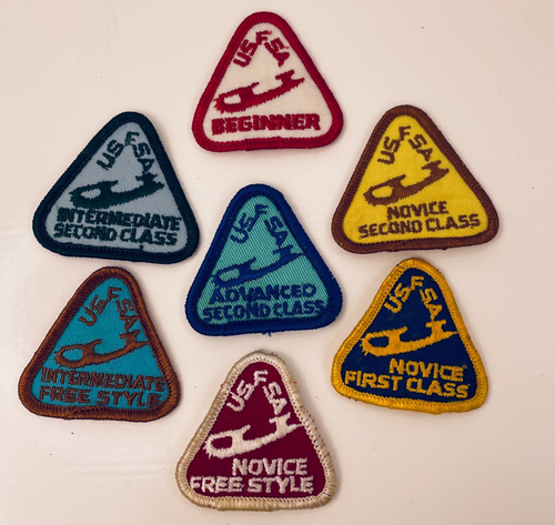 7 US Figure Skating Association Triangle Embroidered Patches Vintage 2 ...