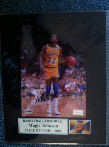 Signed Magic Johnson 5x7 Mounted to 8x10 color photo w/coa () | eBay