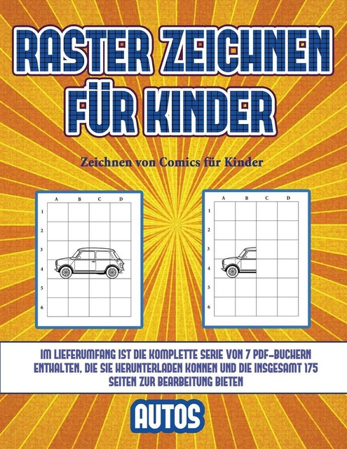 Zeichnen von Comics für Kinder (Raster zeichnen für Kinder - Autos) von ...