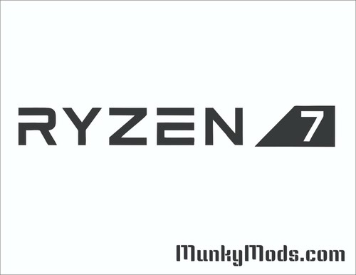 AMD Ryzen 7 Logo Computer PC Case Window Applique Vinyl Decal (Color ...