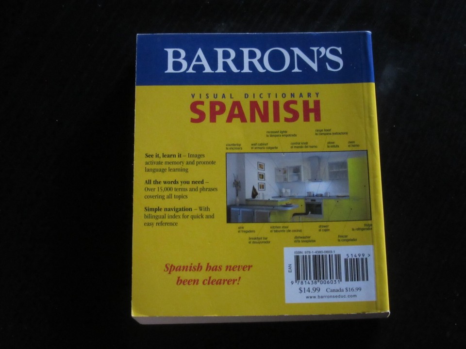 Barron's Visual Spanish Dictionary Paperback | eBay