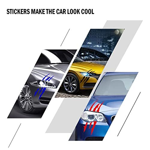 2 Pcs Claw Mark Decals Headlight Scratch Stickers for Sports Car SUV ...
