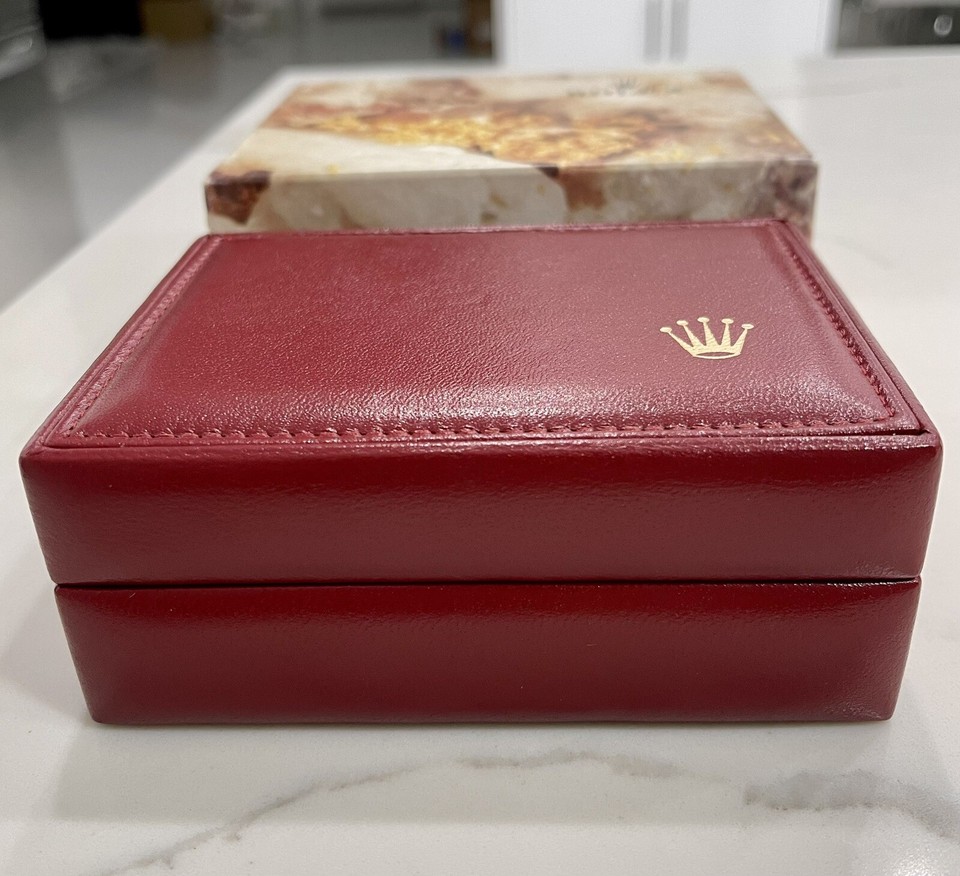 Authentic Vintage Rolex Datejust Red Watch Box 69173 69174 FULL SET ...