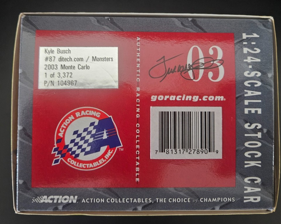 1:24 2003 Kyle Busch #87 ROOKIE Ditech/ Monsters Chevy by Action CWC 1 ...