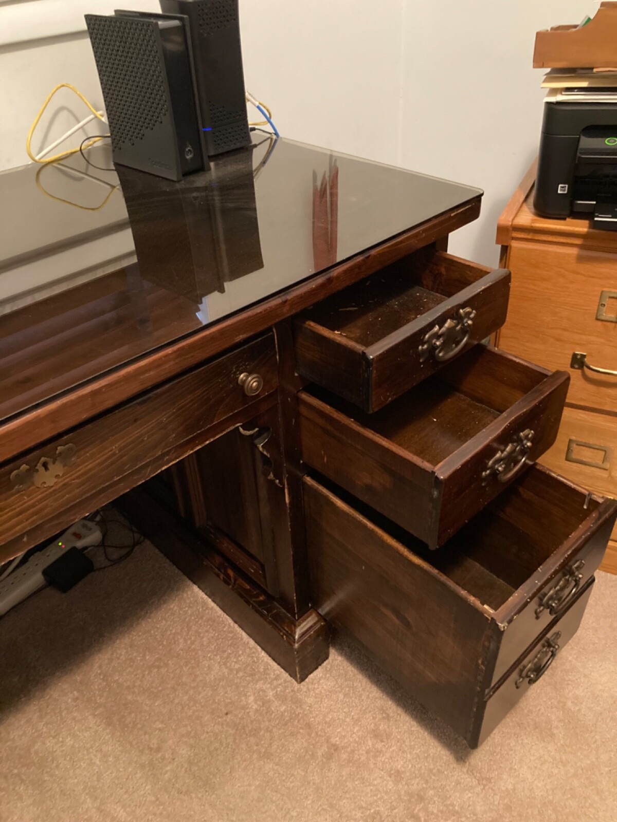 Vintage Bennington Pine Colonial style Desk. In very good condition. | eBay