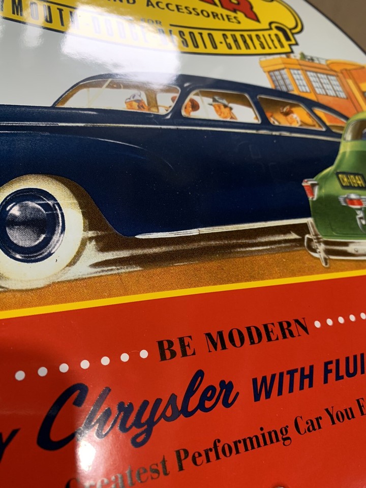 Vintage Style Chrysler Mopar Dodge Desoto Car Service Porcelain Sign | eBay