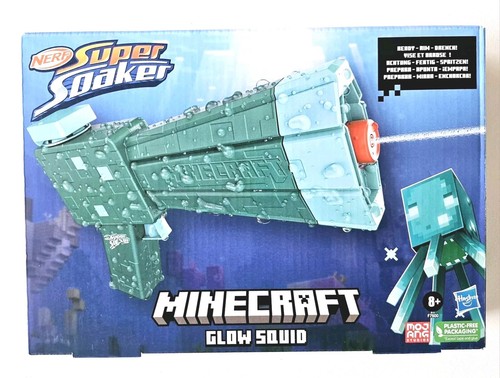 NEW NERF Super Soaker Minecraft Glow Squid Water Blaster Toy Gun (#212 ...
