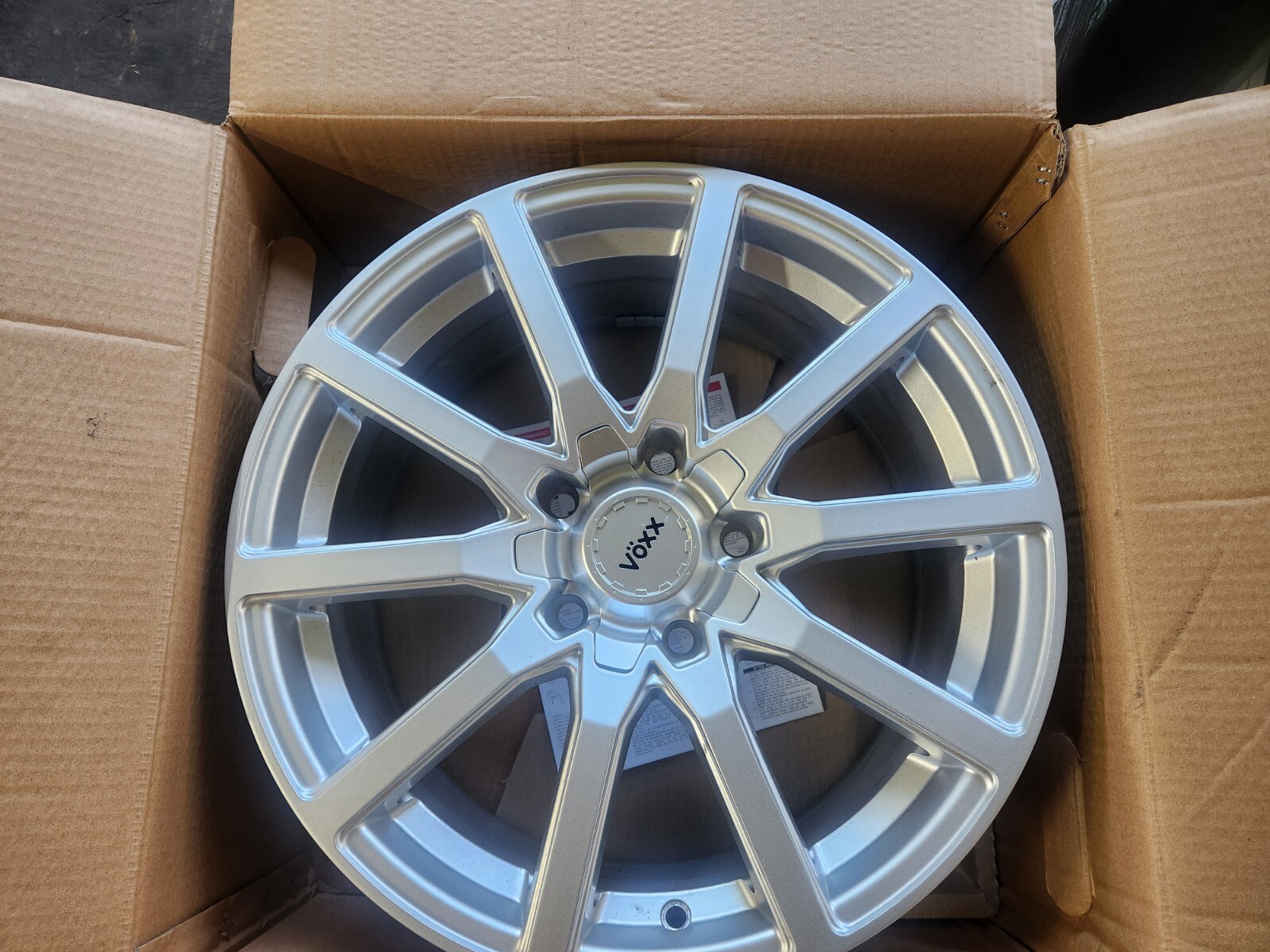17" Voxx Este Bright Silver Wheel 17x7.5 5x112/5x120 40mm Passenger 5 ...