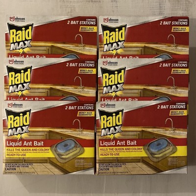 RAID MAX LIQUID ANT BAITS, 6 Boxes = 12 Bait Stations, New | eBay