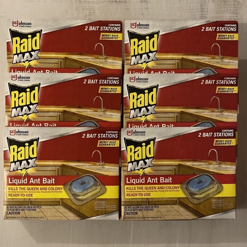 RAID MAX LIQUID ANT BAITS, 6 Boxes = 12 Bait Stations, New | eBay