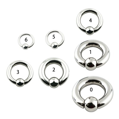 Surgical Stainless Steel Spring Loaded Captive Bead Earring Septum Ring ...