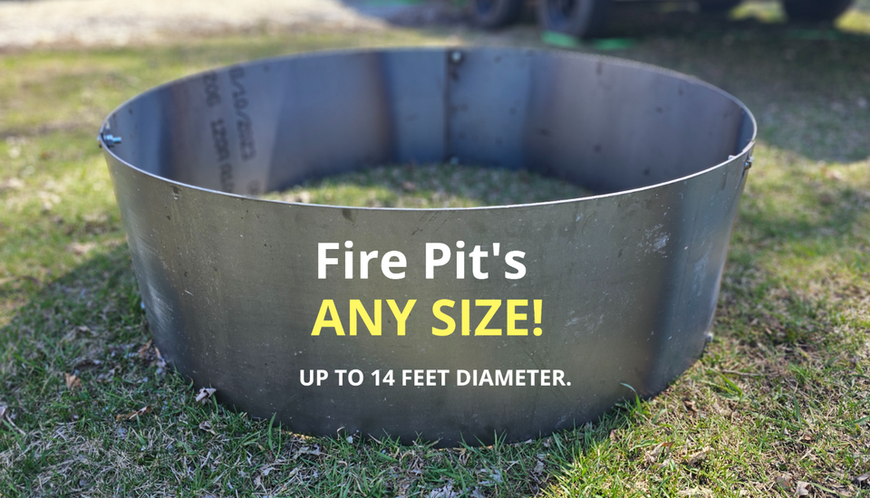 Fire Pit Ring Round 11 ga Steel. Extra Deep 30 wide x 20 deep, | eBay