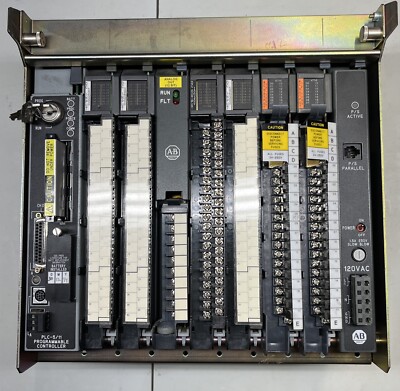 ALLEN BRADLEY, 1771-A2B Ser B 8-Slots With Modules And Controller | eBay