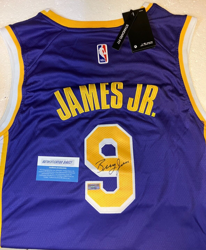 LeBron Bronny James Jr. Signed Nike Jersey LA LAKERS Authentication ...