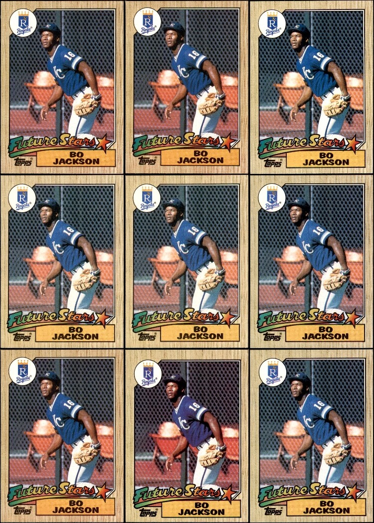 Lot of (42) 1987 Topps Bo Jackson Baseball EXMINT to NM-MT or Better ...