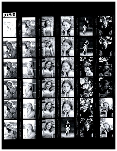 80s Girl Next Door Teen Girl Contact Sheet Vintage Photo Los Angeles ...