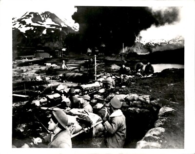 LD248 1942 Orig Official Navy Photo US MARINE TRENCHES DUTCH HARBOR ...