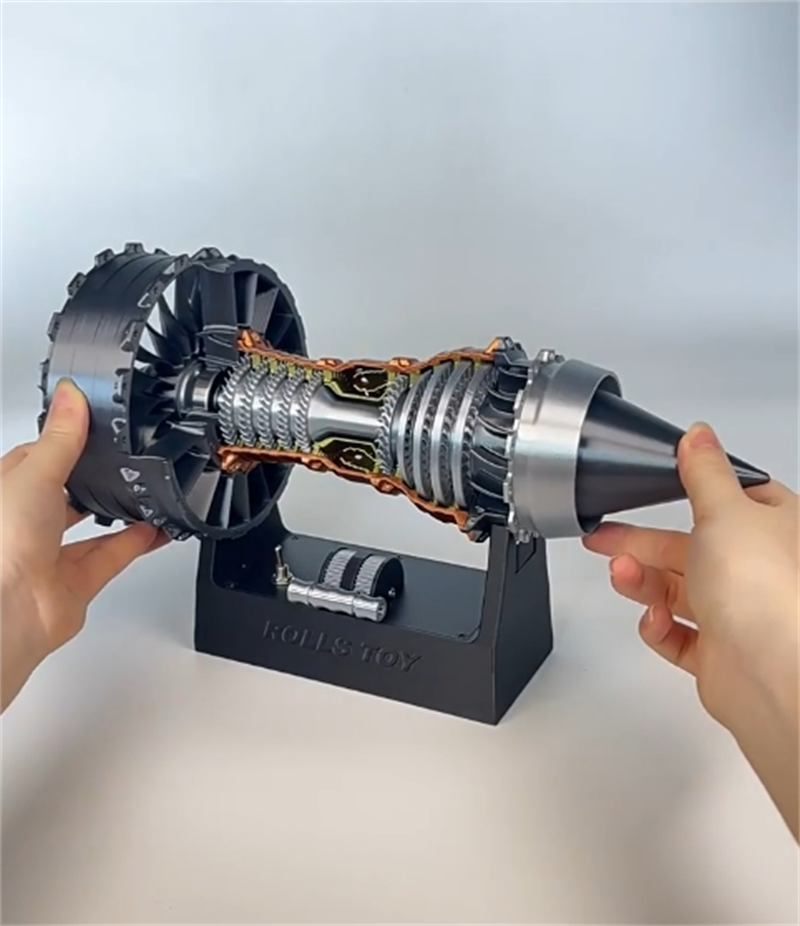 Aircraft Turbofan Turbojet Engine Model 3Dprinting Toy with Tail Flame ...