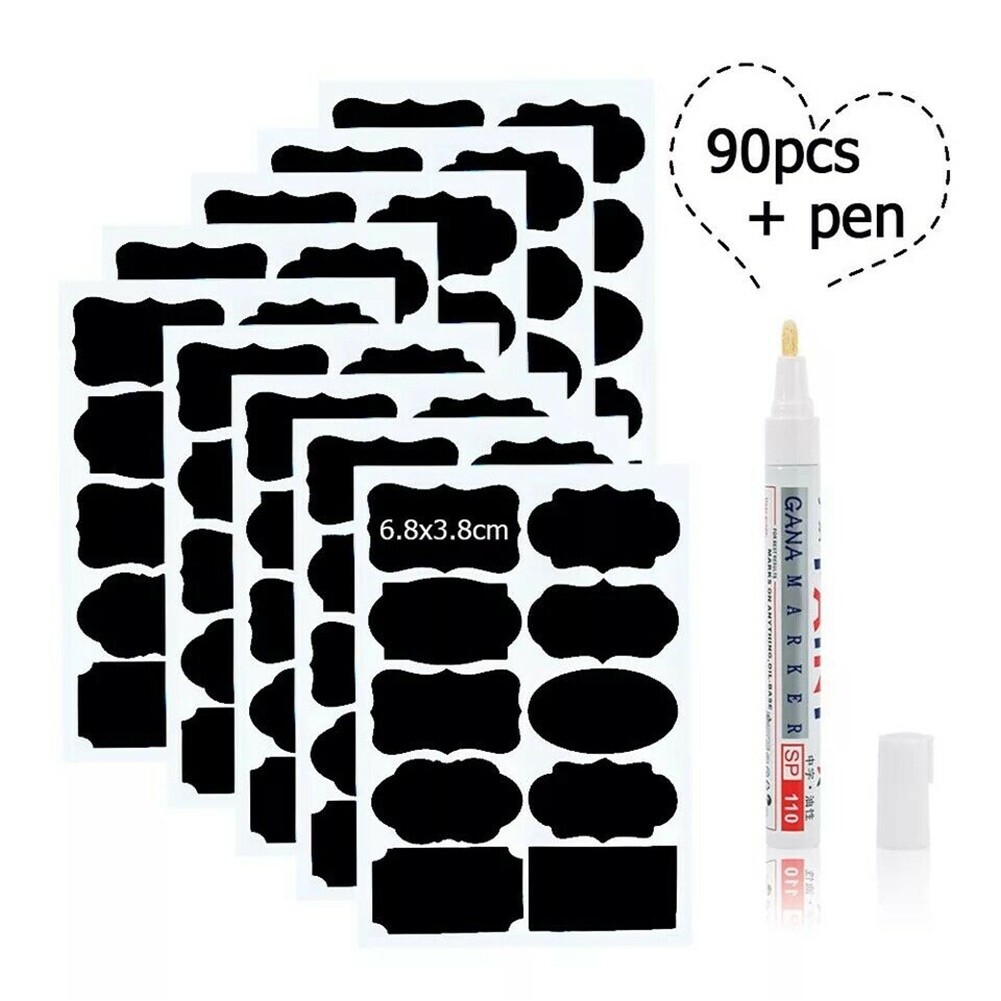 Label Sticker Writing Stickers Black Chalkboard Sticker Graffiti ...