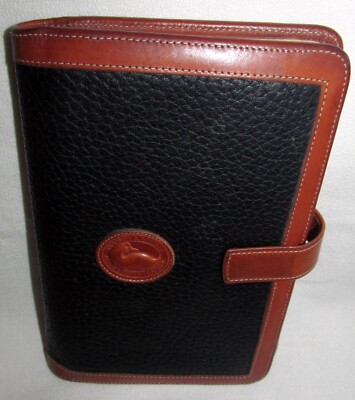 Dooney & Bourke Vintage Black Small 7.5 x 5 Agenda Notebook Planner ...