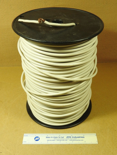 New 500 ft Roll - 10 AWG White Wire Spool, 600V, Mach. Tool Wire, AWM ...