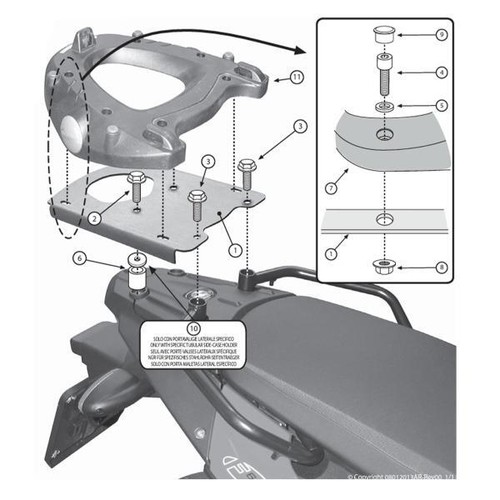Rear rack Kappa top cases Monokey BMW F800GS Adventure 2013-2018 | eBay ...