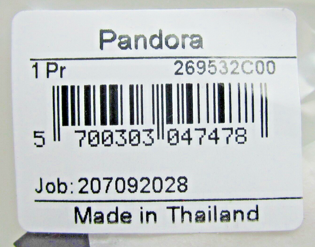 Authentic Pandora #269532C00 Pandora Moments Charm Hoop Earrings Shine ...