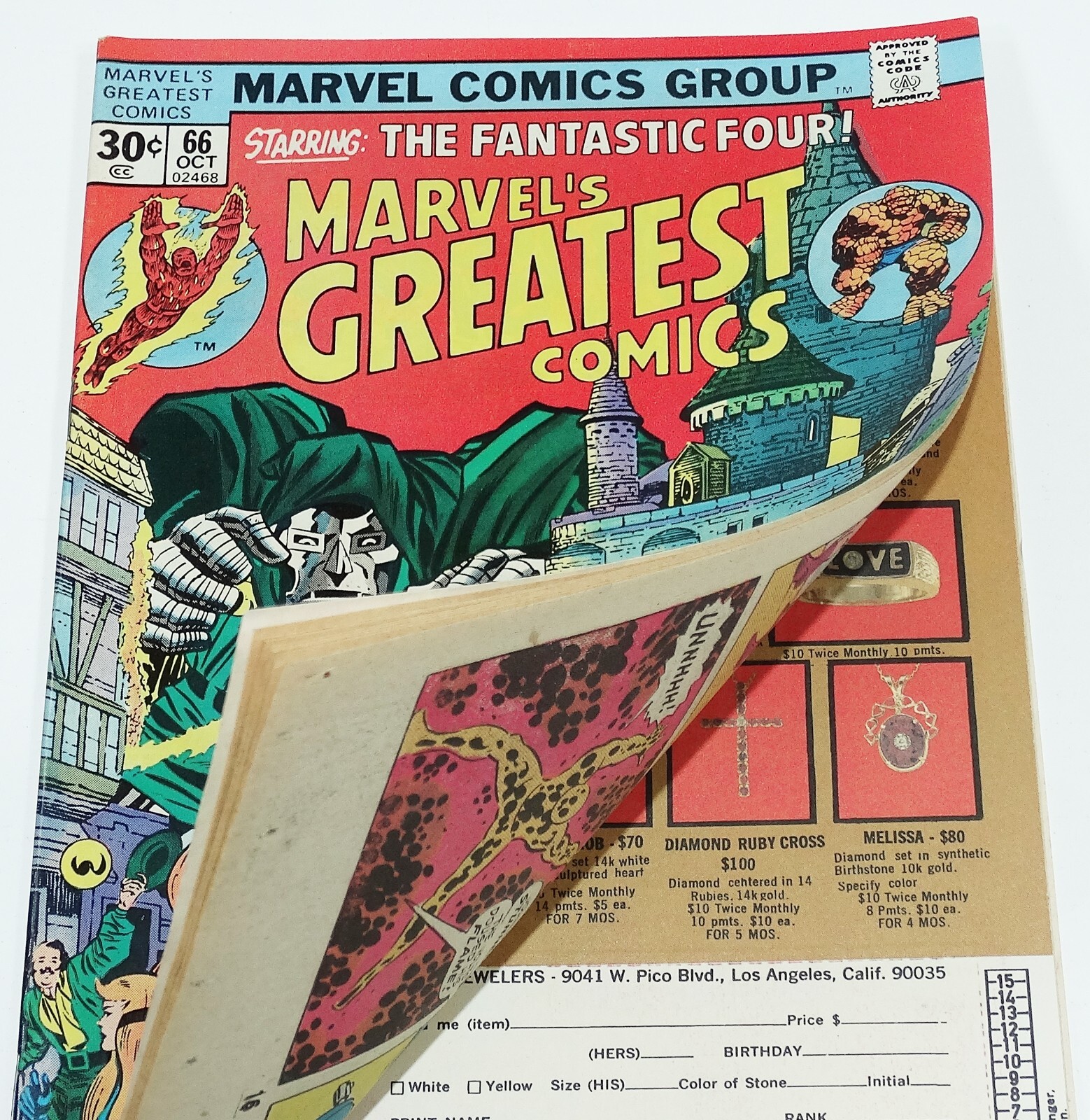 Marvel's Greatest Comics #66 VF- Mark Jewelers Variant 1976 Marvel ...