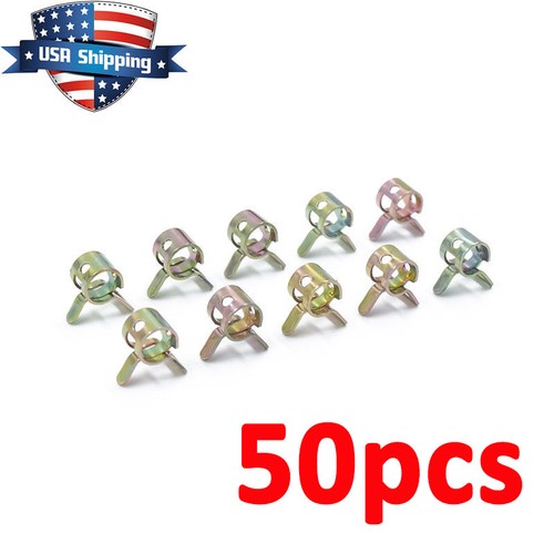 50pcs 7mm RC Nitro and Gasoline Engine Metal Fuel Line Clips | eBay