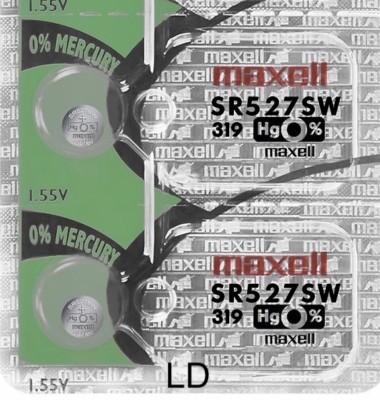 319 Maxell SR527SW (2 Piece) SR527 527 WATCH BATTERIES New Authorized ...