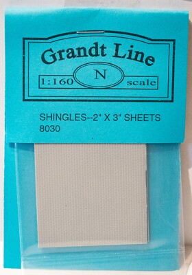 Grandt Line (On2) #8030 Shingle Roofing Material 2 Sheets | eBay
